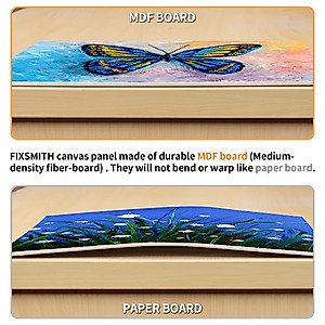 FIXSMITH Canvas Boards for Painting 12x16 Inch, Super Value 14 Pack Paint Canvases, White Blank Canvas Panels, 100% Cotton Primed, Painting Art Supplies