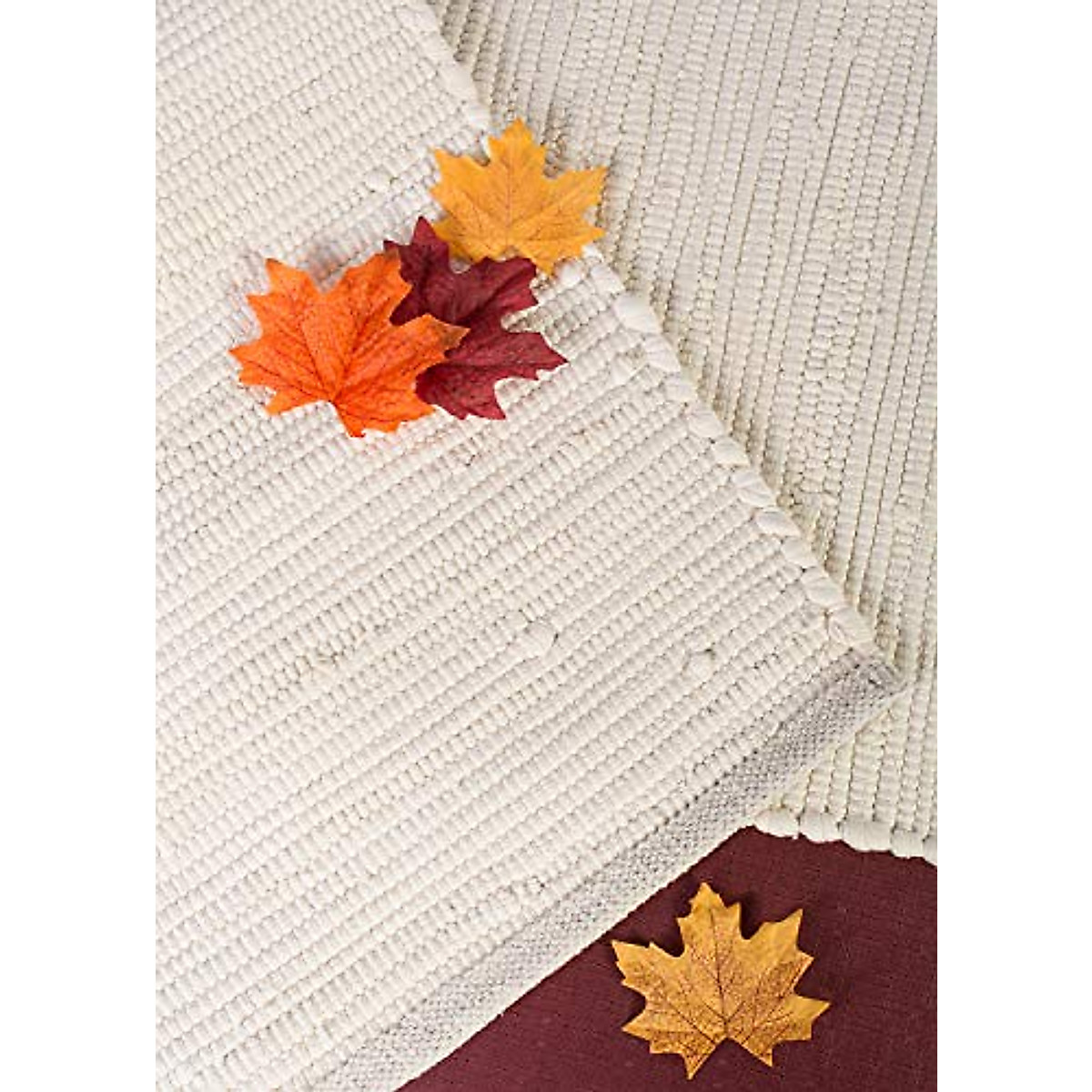 DII Handmade Chindi Tabletop, Reversible and Machine Washable, Table Runner, 14x72, Natural