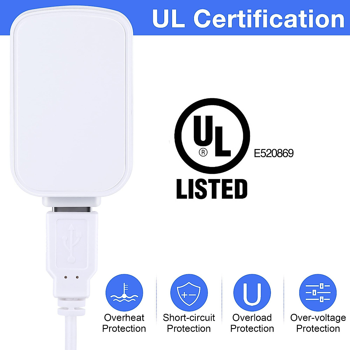 Charger for Infant Optics DXR-8, 5.9 V Power Cord Adapter Compatible with Infant Optics DXR-8 Baby Camera Monitor Unit Replacement, White