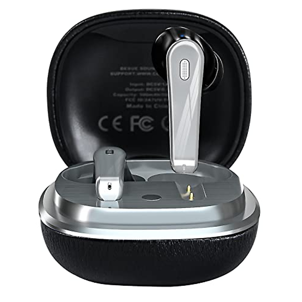 BESUE Wireless Earbuds Bluetooth 5.2 Earphones, 4 Mics ENC Noise Cancelling for Phone Calls, 40 Hours Playtime with USB-C Charging Case, Deep Bass Bluetooth Earbuds for Gaming/Sports/Workout/Meeting