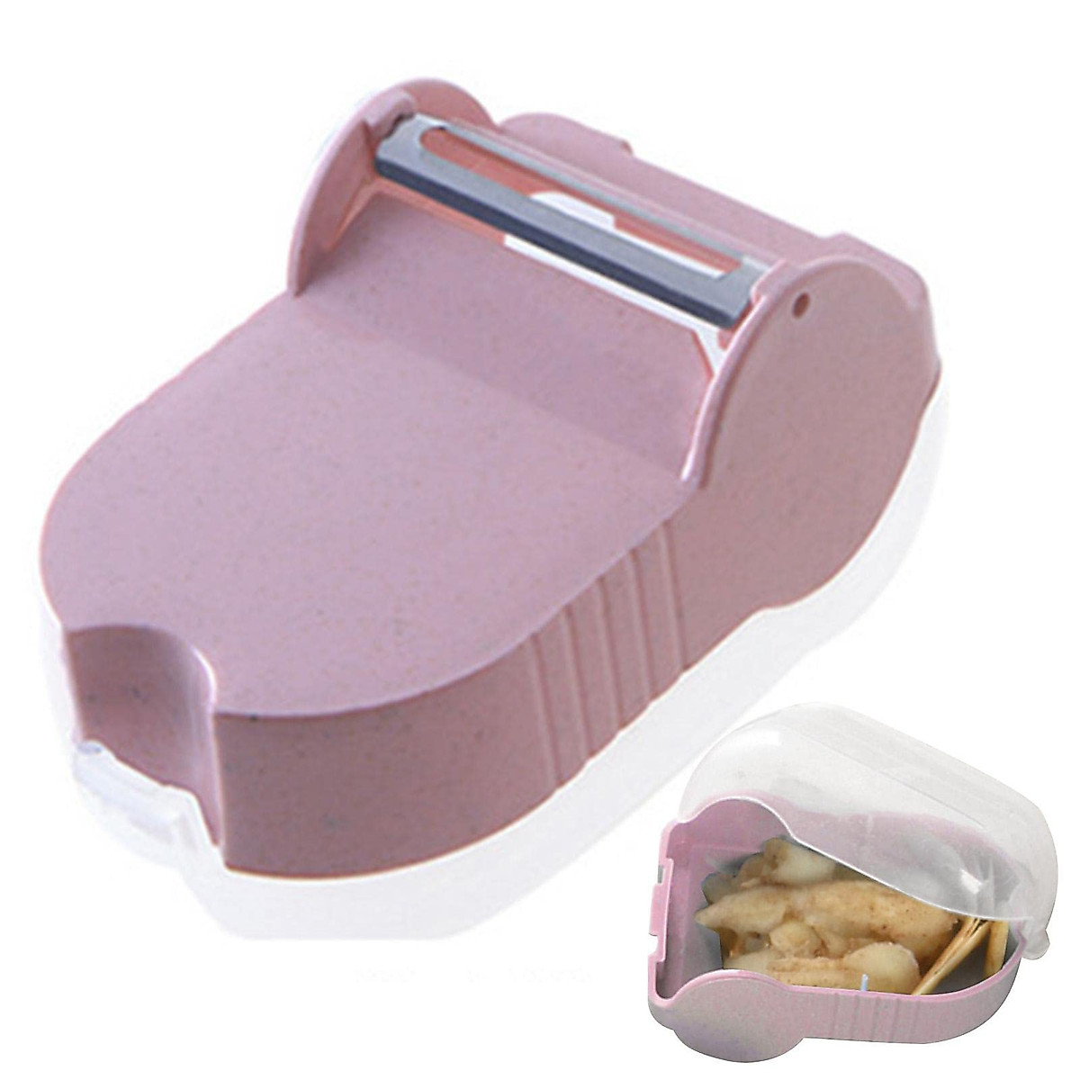 WYNOTT Vegetable Peeler | Food Peeler - Non-Slip Texture Ginger Peeler with Stainless Blade Peel Storage Box for Potato Carrot Cucumber