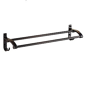 OMOONS Towel Shelf Multi-Function Towel Rack Sustowel Storage Wall Mounted Bath Towel Rail, Single Towel Bar for Bathroom/50Cm