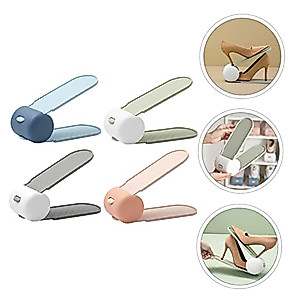 SOLUSTRE Shoe Rack Shoe Storage Rack Stackable Shoe Storage Shoe Slots Space Saver Closet Shoe Organizer Stackable Shoe Slots Shoes Organize Shoes Holder Shoes Storage Rack Pp Simple 4pcs