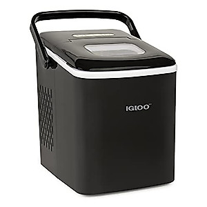 Igloo Premium Self-Cleaning Countertop Ice Maker Machine, Handled Portable Ice Maker, Produces 26 lbs. in 24 hrs. with Ice Cubes Ready in 6-8 minutes, Comes with Ice Scoop and Basket