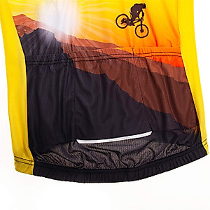 Cycling Jerseys Men,Mountain Bike Jersey Summer Short Sleeve Breathable Bicycle Tops Riding Bike Shirts Quick Dry