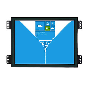 iChawk 8'' inch PC Monitor 1024x768 4:3 Fullview IPS LCD Screen Power On Boot Metal Shell Embedded Open Frame Industrial Display with Quick Easy Installation, Built-in Speaker, BNC HDMI-in K080MN-ZY2
