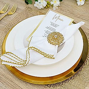 ORBIS Stainless Steel 13 Inch Gold Charger Plates, Set of 6 Dinner Chargers, Includes a Protective Case, Elegant and Luxury Decorative Chargers for Dinner Plates