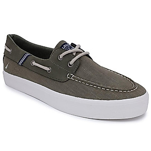 Nautica Men's Lace-Up Boat Shoe,Two-Eyelet Casual Loafer, Fashion Sneaker-Malad-Dusty Olive -9