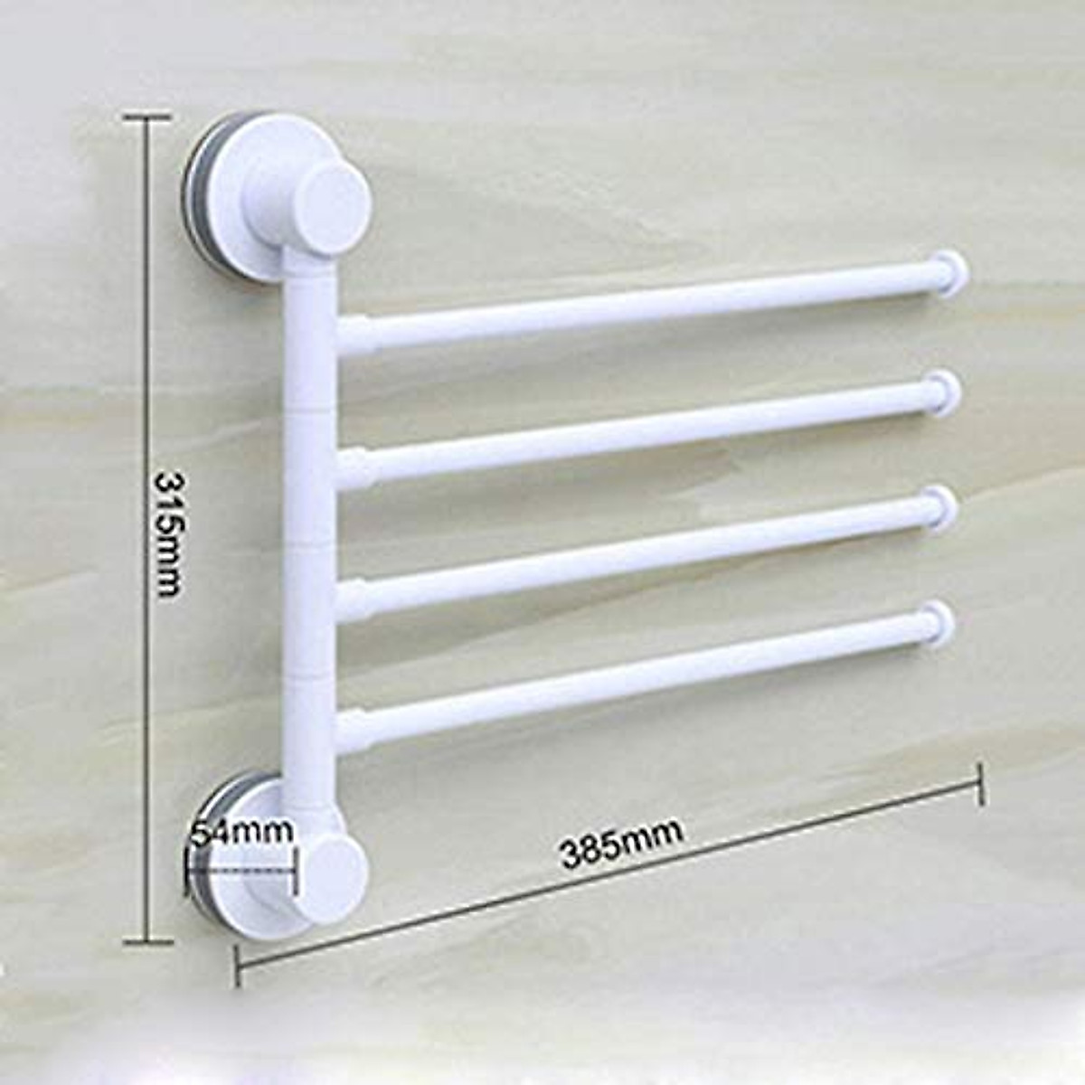 LIRUXUN Towel Holder Swing Out Towel Bar,Bathroom Hand Towel Rack 4-Bar Folding Arm Swivel Hanger Wall Mount