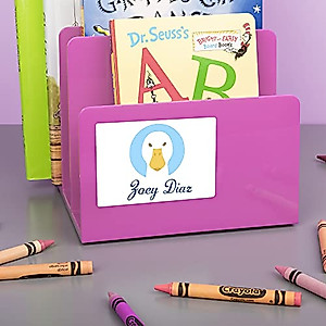 Avery 74459 Neck Hang Badge Holder w/Laser/Inkjet Insert, Top Load, 3h x 4w, White (Box of 100) & Avery Flexible Name Tag Stickers, White Rectangle Labels, 80 Name Badges, 2-1/3" x 3-3/8" (25395)