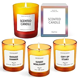 Scented Candles Set City of Stars, Endless Summer, Sunset Boulevard/Jar Candle Rose of Desert