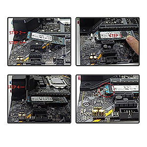 M.2 Screw Standoff,HFEIX SSD Mounting Kit with Screwdriver for Msi Motherboard or Gigabyte Board NVMe PCIe Driver Laptop Replace(9set)
