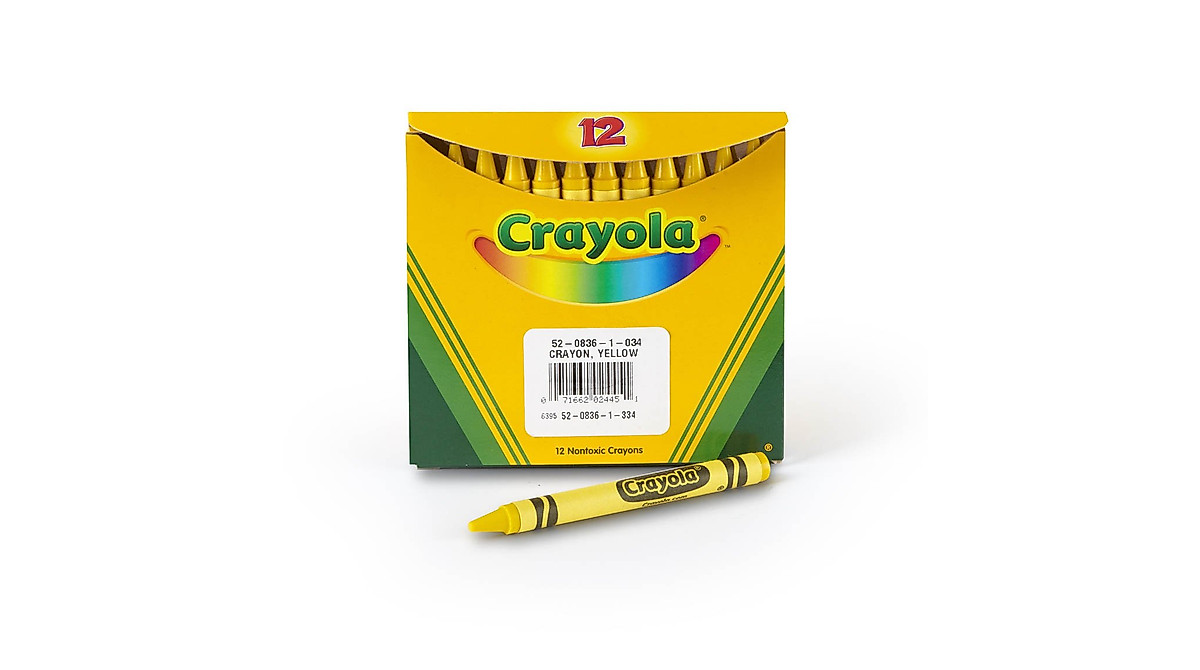 Crayola Yellow Crayons Bulk Pack - 12 Count for Art & Kids