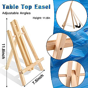 ESRICH Acrylic Paint Canvas Set,42 Piece Professional Premium Paint Kit with 1 Wood Easel,24Colors,10 Brushes,6 Canvases, Painting Supplies Kit for Kids,Students, Artists and Beginner