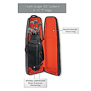 Samsonite Hard Case Golf Travel Bag with Wheels and Internal Compression Straps, Midnight Black