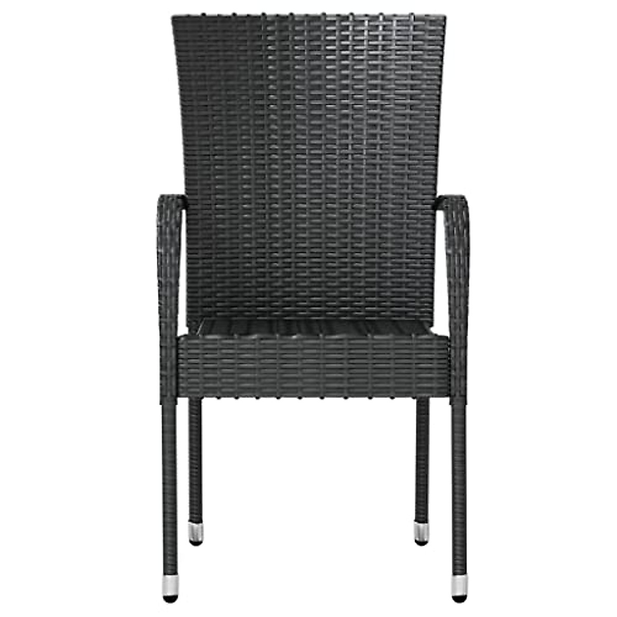 qiangxing 3 Piece Patio Dining Set Outdoor Patio Dining Set Outdoor Patio Furniture Patio Set Patio Table and Chairs Set Poly Rattan Black 3098028