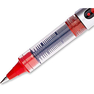 uniball Vision Rollerball Pens with 0.7mm Fine Point, Red, 12 Count