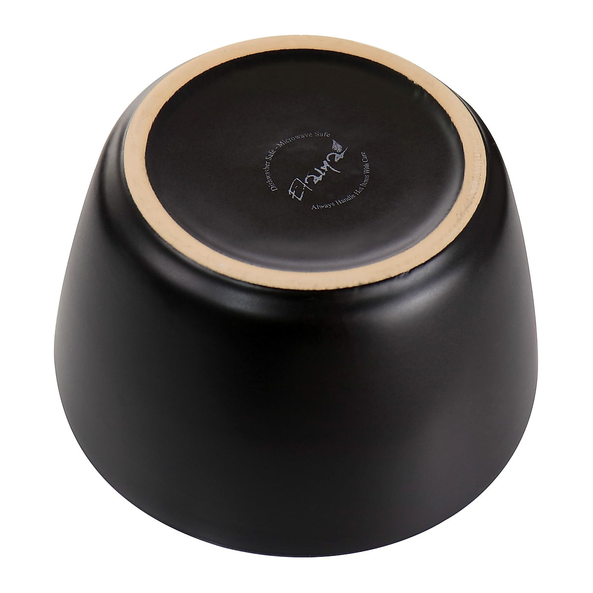 Elama Paul 16 Piece Stoneware Dinnerware Set in Matt Black with Gold Rim, Matte Black, 16 Piece Set (Arthur Paul Louis Set)