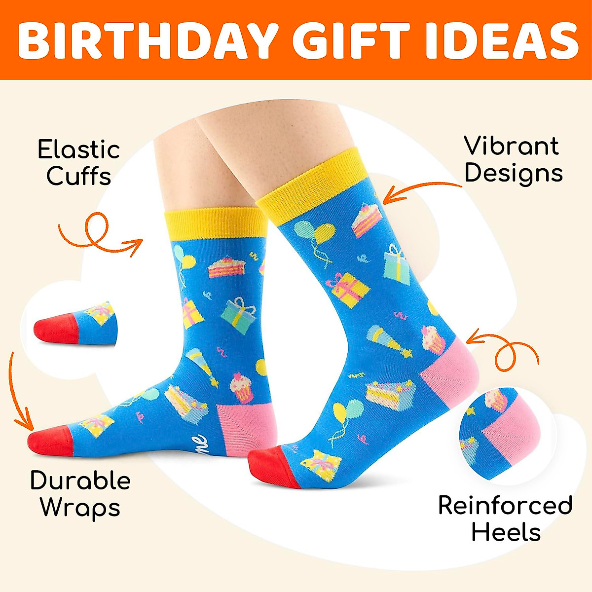 Zmart 21st Birthday Gifts for Female Male, Gifts for 21 Year Old Man Woman, 21 Year Old Birthday Gifts Socks for Her Him