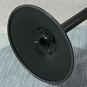 HOMCOM 42" H Bar Height Round Bar Table, Rustic Industrial Pub Table, Elm Wood Top Bistro Table with Metal Base