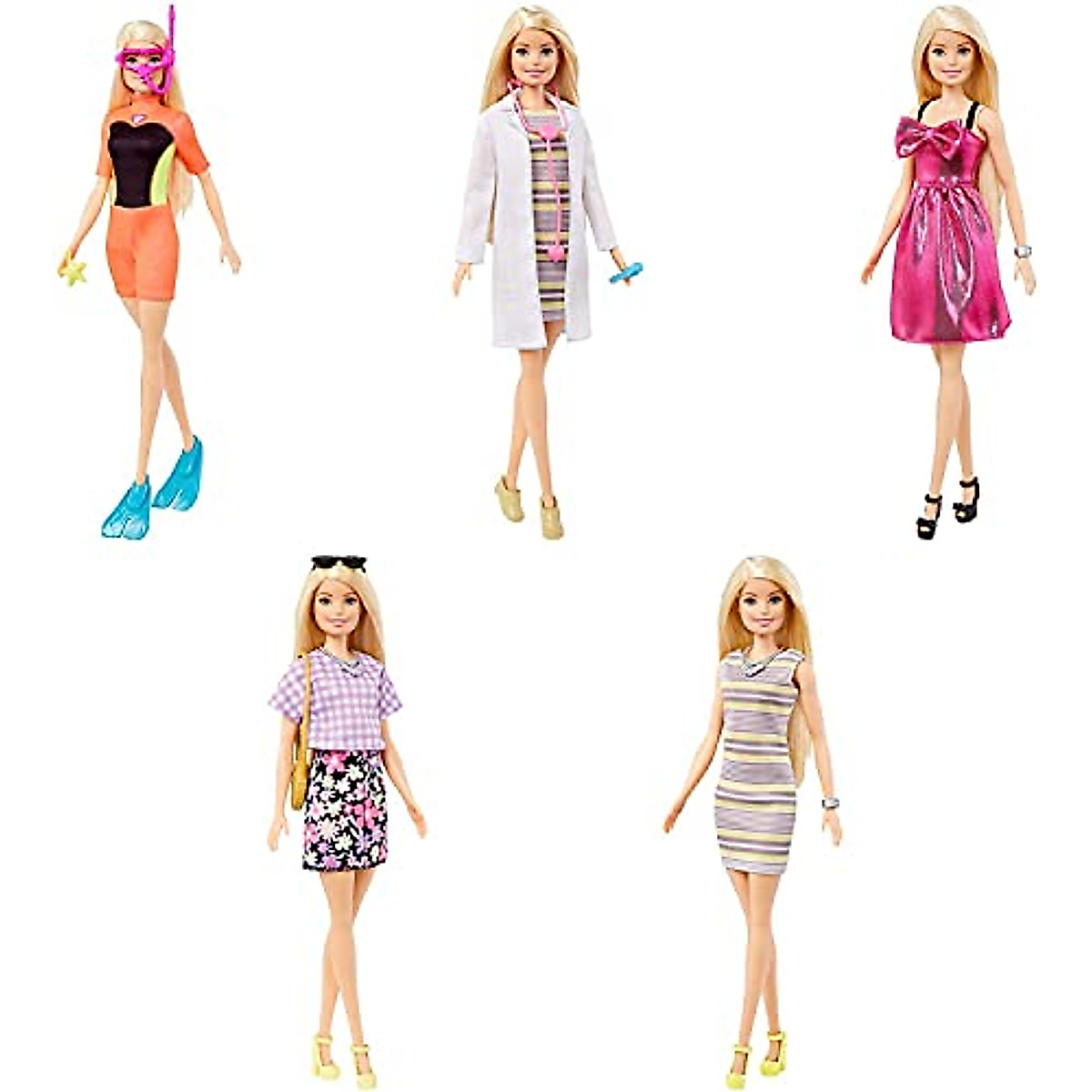 Barbie Dream Closet with Blonde Doll & 25+ Pieces, Toy Closet Expands to 2+ ft Wide & Features 10+ Storage Areas, Full-Length Mirror, Customizable Desk Space and Rotating Clothes Rack