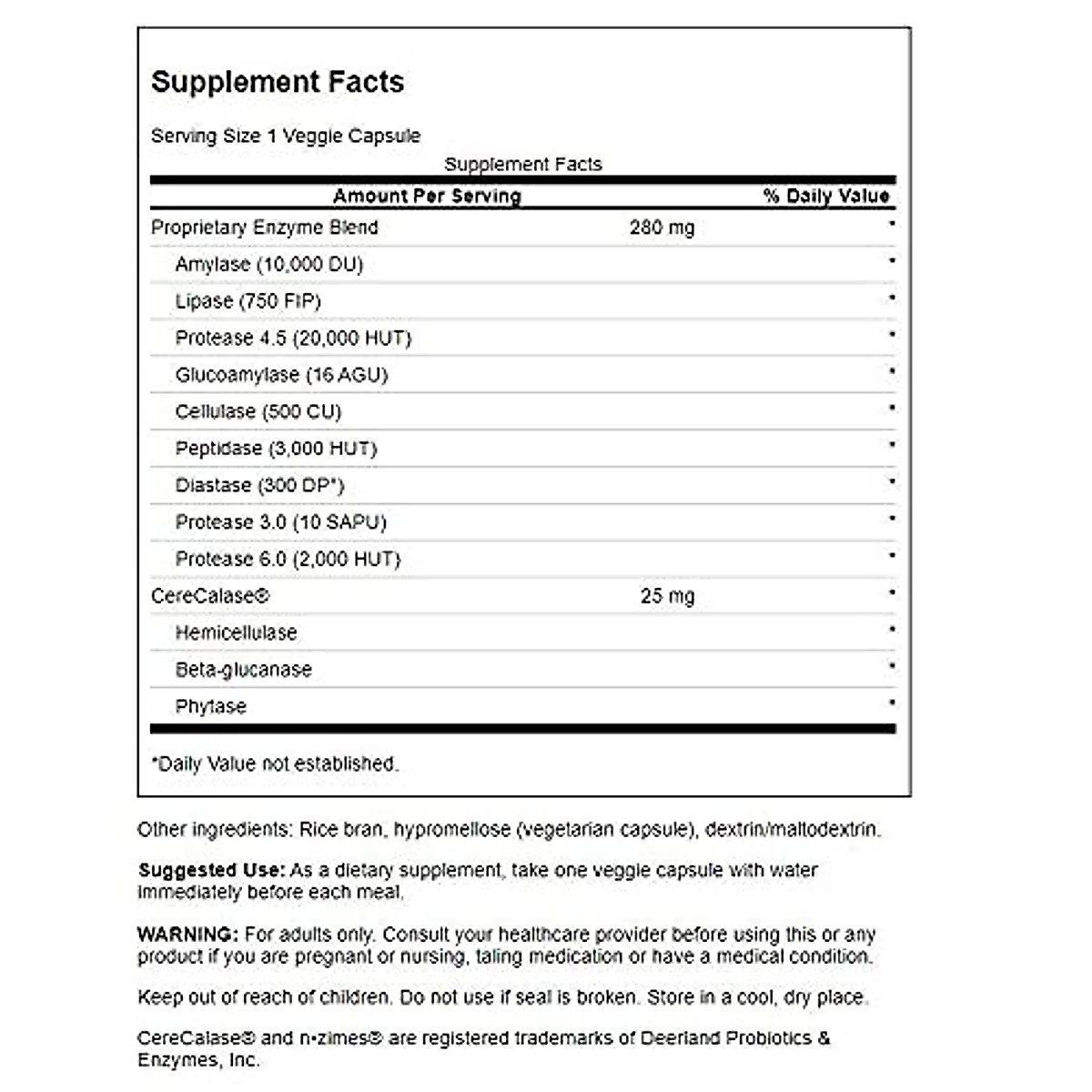 Swanson Full Spectrum N-Zimes 90 Veg Capsules Enzyme (2 Pack)
