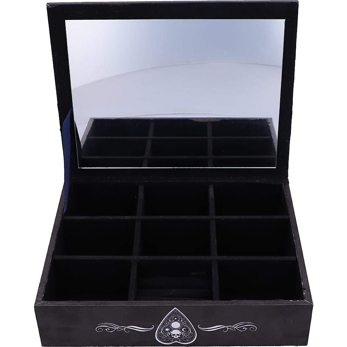 Nemesis Now Black and White Spirit Board and Planchette Jewellery Storage Box with Mirror, MDF, One Size