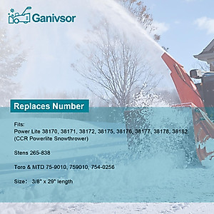 Ganivsor Snow throwers Drive Belt for Toro 75-9010 759010 38175