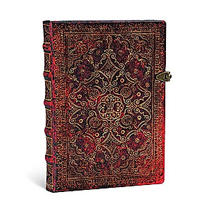 Paperblanks | Carmine | Equinoxe | Hardcover | Midi | Lined | Clasp Closure | 240 Pg | 120 GSM