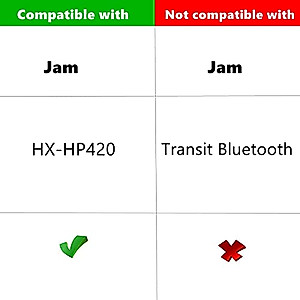 TaiZiChangQin HX-HP420 Upgrade Ear Pads Cushions Replacement Compatible with Jam HX-HP420 HXHP420 HX HP420 Headphone Protein Leather Earpads