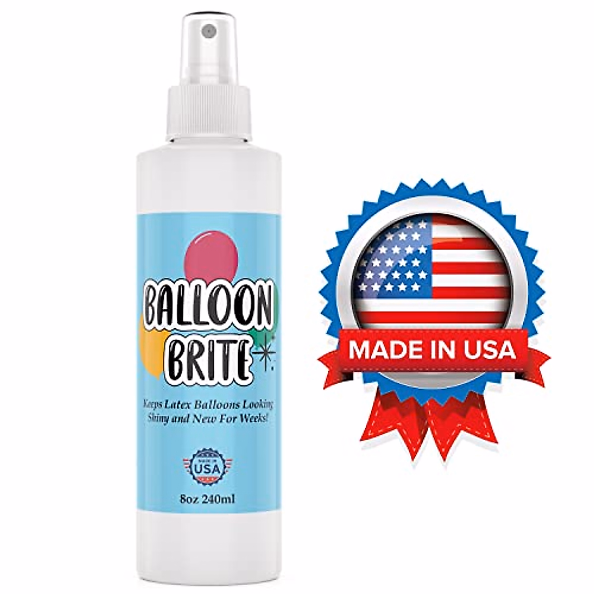 [2 Pack - 16 oz total] Balloon High Shine Spray for Latex Balloons - Balloon Spray Shine for an Elegant Hi Gloss Finish in Minutes - Specially Formulated Balloon Glow Spray Made in USA