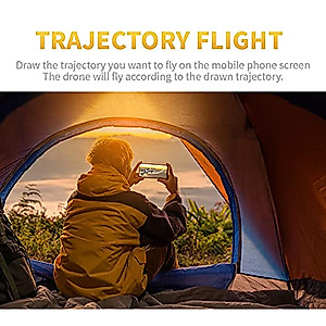 Lozenge Drones with Camera for Adults 4K Quadcopter Helicopter RC Drones for Adults Optical Flow Positioning Dual Cameras UAV (2 Battery&1080P WiFi Camera, Black)