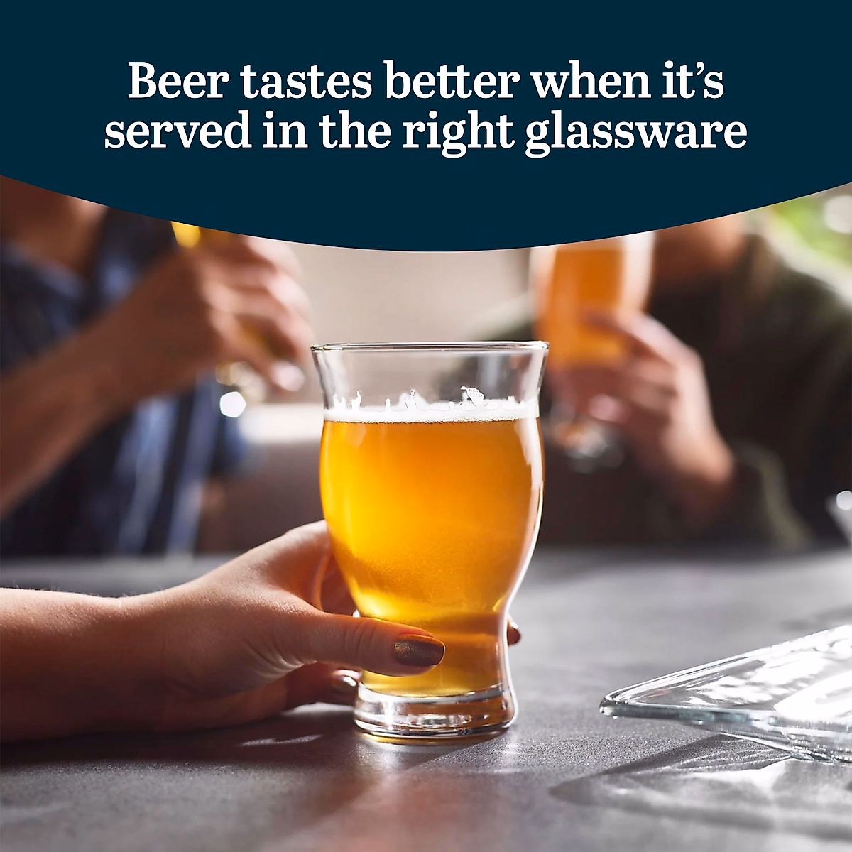 Libbey Craft Brews Assorted Beer Glasses Set of 6, Versatile, Premium Beer Glass Set, Craft Beer Glasses for Pilsner, Stout, Lager, IPA & More