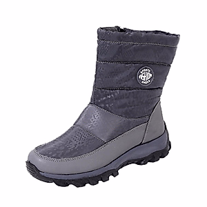 Padaleks Womens Snow Boots Waterproof Non Slip Platform Shoes Comfort Outdoor Fur Lined Winter Warm Ankle Booties