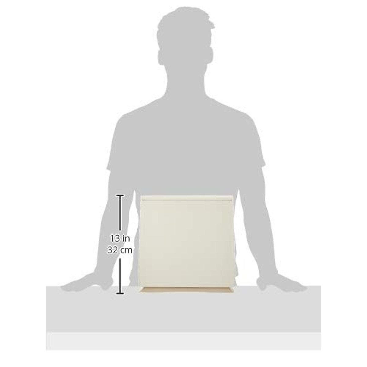 Ideaco TUBELOR® Kitchen Flap Designer Rectangular Waste Bin with Lid, Conceals Any Plastic Bag 2.3 Gal, Matte Sand White