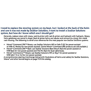 Dometic SeaStar Rack Steering Cable for Back Mount Rack Steering Kit, SSC13420, 20ft.