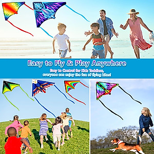 Tcvents 8 Pack Flying Toys, Mini Kites, Airplane Launcher Toys for Boys Girls 3-5 6 7 8-15 Gift, Outdoor Toys Colorful Kites Bulk Party Favors for Kids Beach Graden Park- Easy to Fly, A