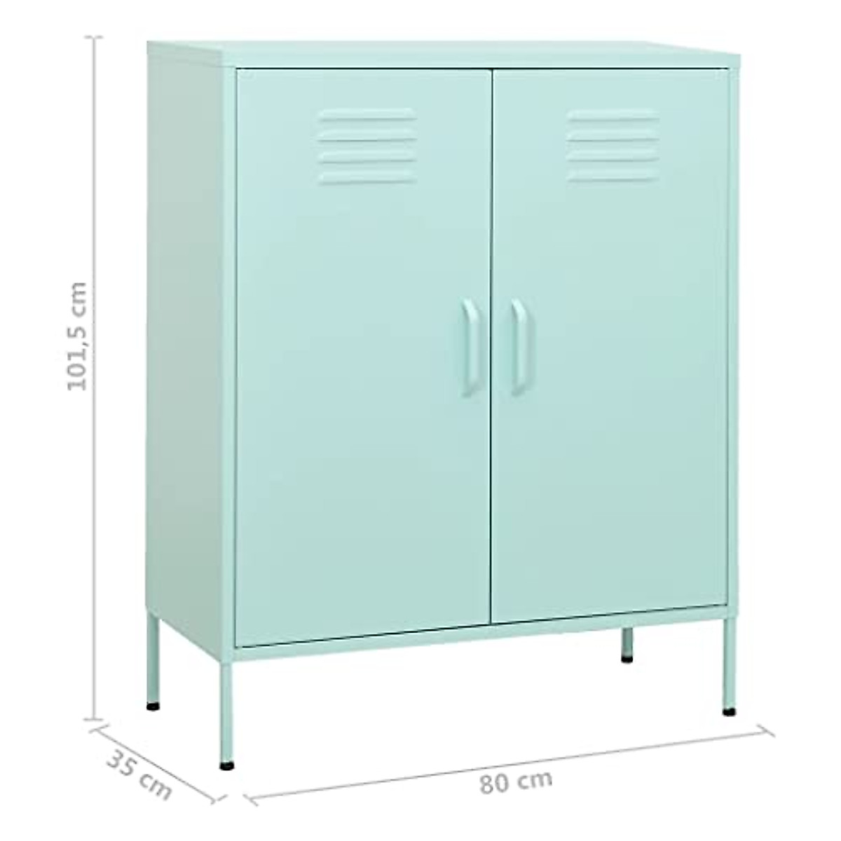 QZZCED Storage Cabinet with Doors, Console Table Sideboard Buffet Cabinet with Storage, for Living Room, Dining Room, Entryway, Kitchen,Mint 31.5"x13.8"x40" Steel