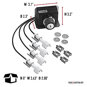 Weber Igniter Kit for 330 Model Genesis Gas Grills, Black
