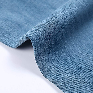 CME SHOWU Women Skinny Ripped Jeans Stretch Distressed Destroyed Denim Pants(Light Blue,L)