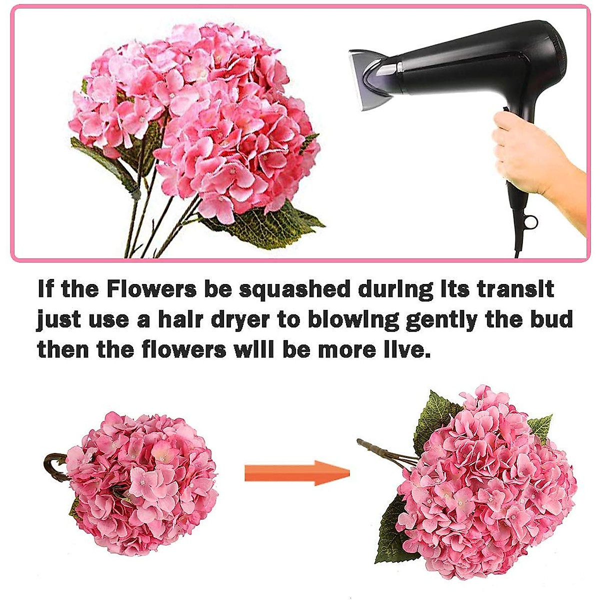 Louiesya Artificial Flowers Silk Hydrangea Flowers with 5 Big Heads Fake Flower Bunch Bouquet for Home Wedding Party Decor DIY (Dark Red, 5 Flower Heads)