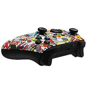 MODDEDZONE Custom Wireless UNMODDED Controller for Xbox One S/X and PC with Exclusive and Unique Designs - The Perfect Gaming Gift for Enthusiasts, Expertly Crafted in the USA Sticker Bomb
