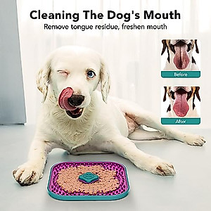 Wigglo Licking Mat for Dogs Cats Crate - Large 7.1" Pet Slow Feeder Mat for Treats Boredom & Anxiety - Safe Durable Dog Lick Pad for Small Medium Large Dogs Training, Freezable