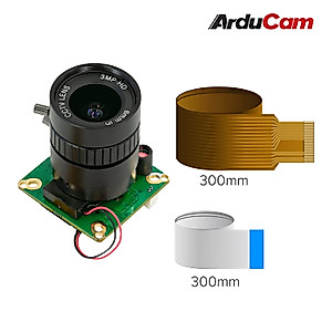 Arducam for Raspberry Pi HQ Camera, 12.3MP IMX477 Camera Module with CS-Mount Lens, Automatic IR-Cut Switching All-Day Image, Compatible with Raspberry Pi 5, 4 Model B, Pi 3/3B+, and Pi Zero 2W