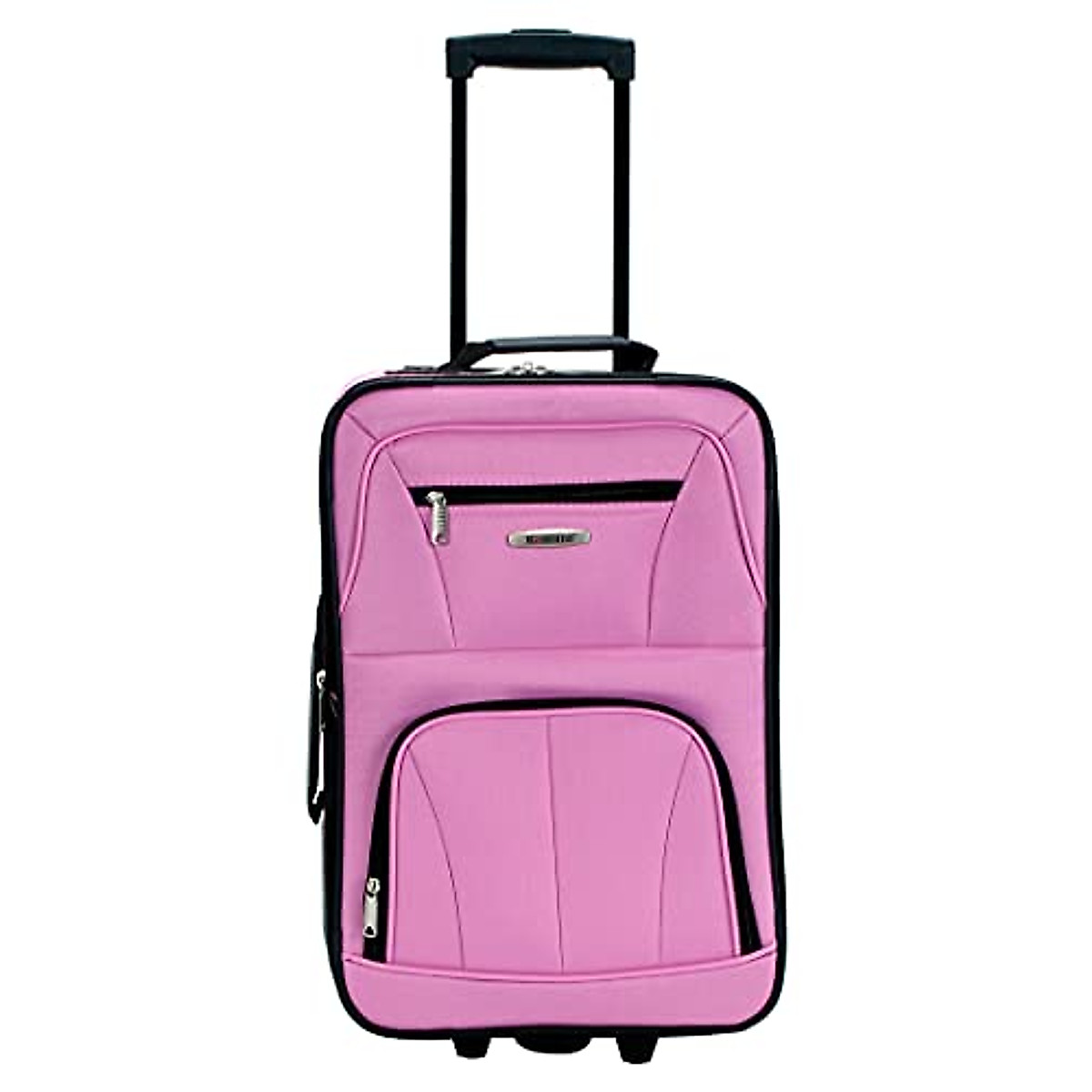 Rockland Journey Softside Upright Luggage Set, Expandable, Pink, 4-Piece (14/19/24/28)