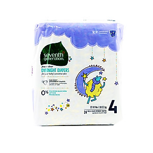 Seventh Generation Overnight Diapers - Size 4 - 24 ct