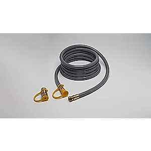 XYS MNS 12 feet natural gas hose 3/8-inch natural gas quick disconnect kit, CSA certified, low pressure outdoor NG/propane equipment for barbecues, grills, fire pits, generators, heaters, etc.
