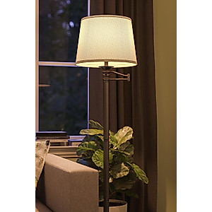 Kenroy Home 32215CBZ Riverside Swing Arm Floor Lamp with Copper Bronze Finish, Classic Style, 59" Height, 24" Width, 18.625" Depth