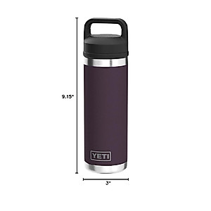 YETI Rambler 18 oz Bottle, Vacuum Insulated, Stainless Steel with Chug Cap, Nordic Purple
