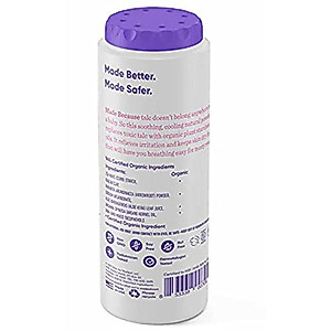 MADE OF Organic Baby Powder - Organic Corn Starch Baby Powder for Sensitive Skin - NSF Organic Certified - Made in USA - 3.4oz